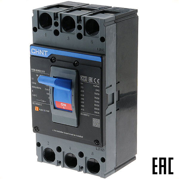 Автоматический выключатель 131375 NXM-630S/3P 630А 50кА при 400В (CHINT)