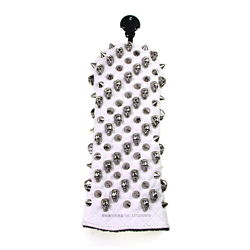 Набор клюшек для гольфа "Череп", деревянные, с серебряными заклепками