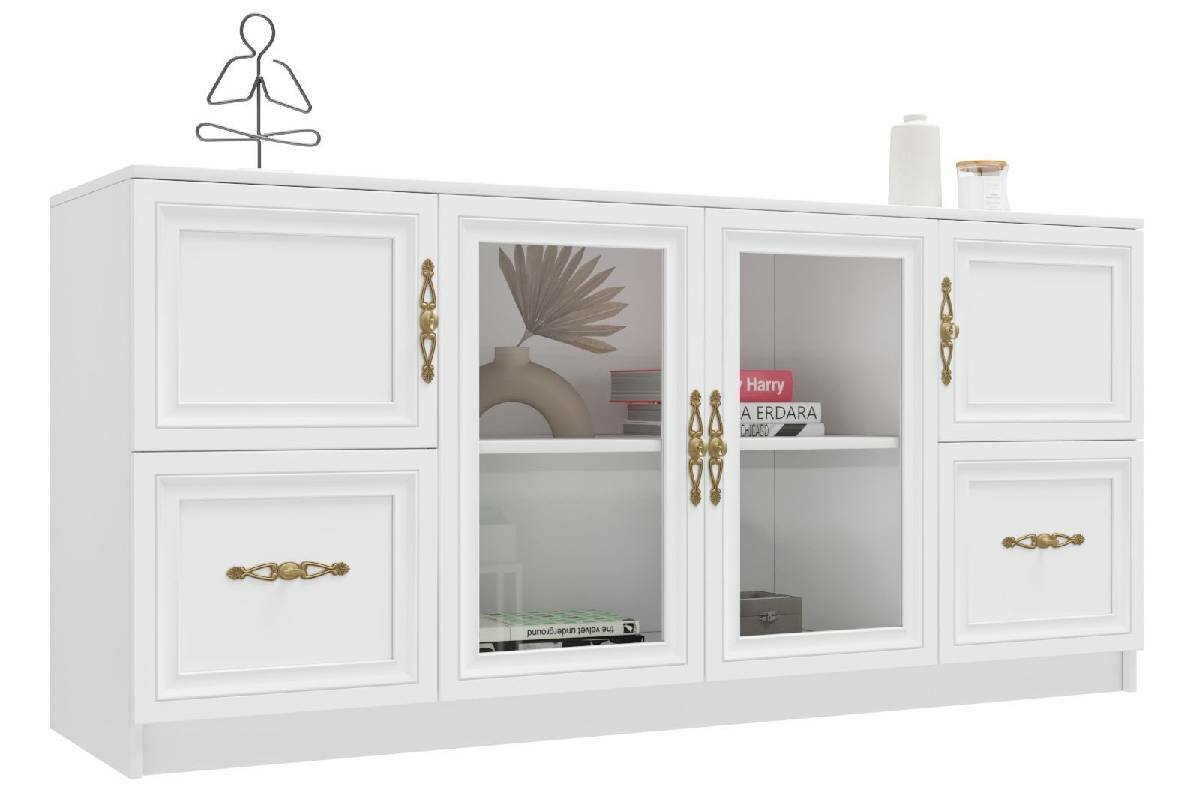 Комод Карлос-071 Белый для одежды 160*74.5*45