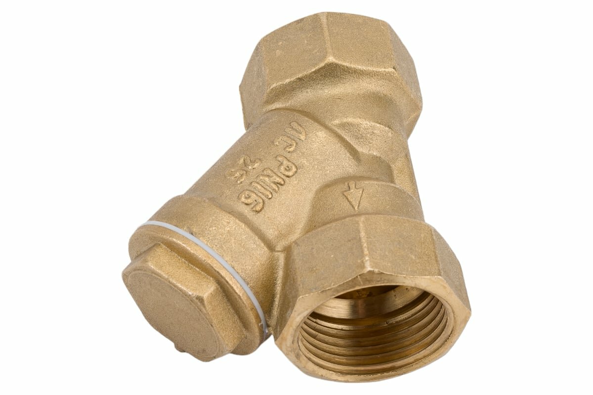 VALFEX Латунный Y-образный фильтр 46Б5фт1 Ду25 Ру25 м/м VF.192. L00.100 036-1226