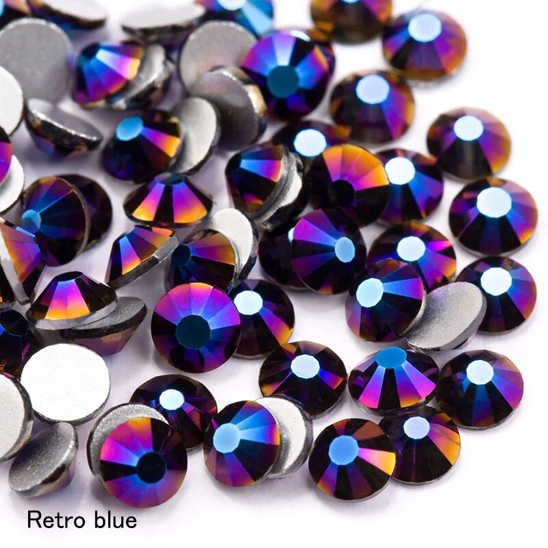 SS16 SS20 SS30 Glitter Rhinestone Crystal AB Non Hot Fix Flat back Rhinestone Apparel for Nail Art Fabric Garment