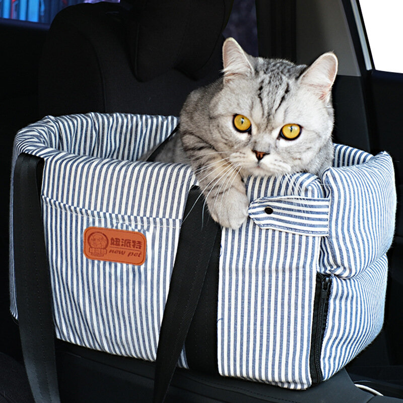 Коврик для домашних животных new pet "Гнездо", для собак, темно-синие полоски, 40x22x25 см