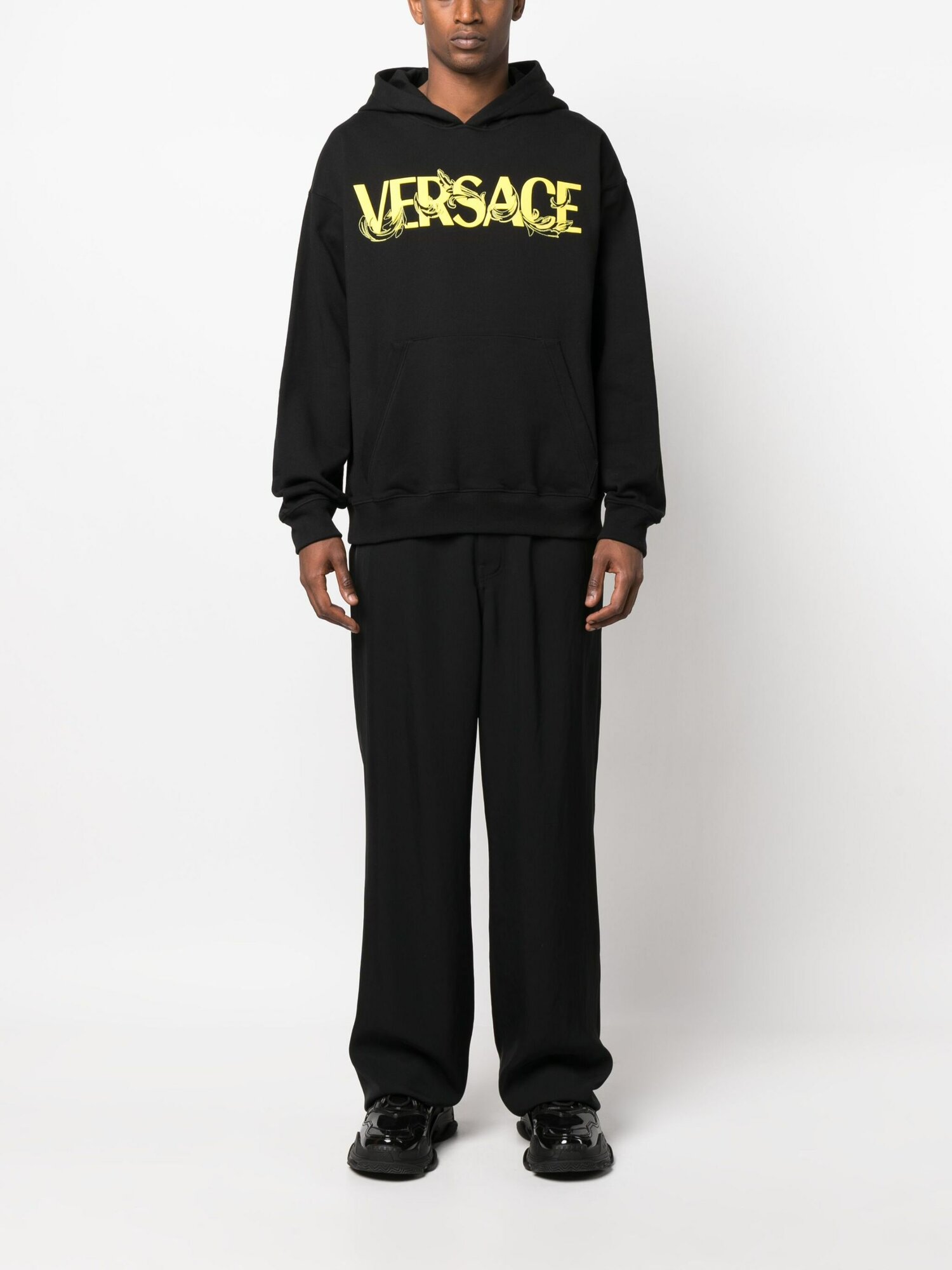 Худи Versace Худи с логотипом, размер L, , черный — фото 1