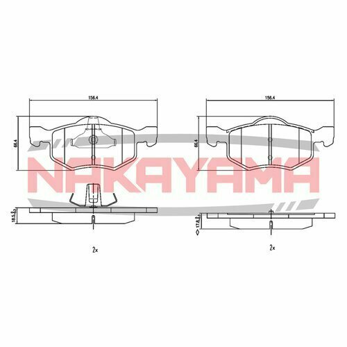 Колодки тормозные дисковые Nakayama p0380ny
