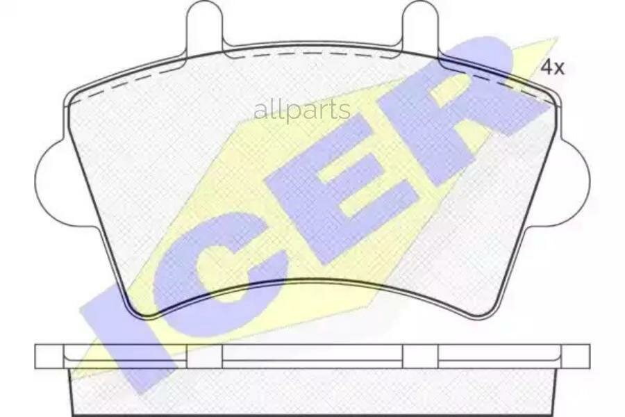 ICER 141442 141442 колодки дисковые передние !\ Renault Master 1.9DTi-2.5DCi 00>, Opel Movano 1.9TDi-2.8TDi 01>