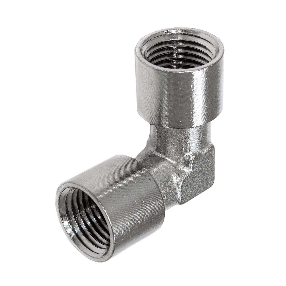 Фитинг угловой резьбовой UG-1/4F-1/4F для работы с жатым воздухом и жидкостью, Арт. 0595