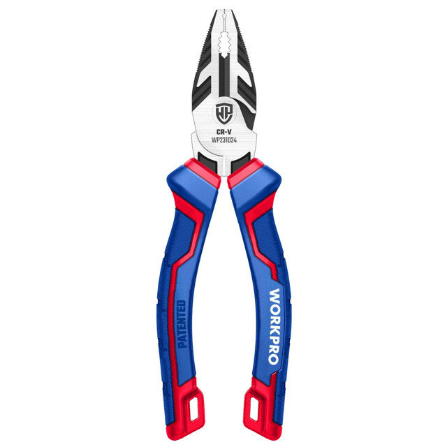 WORKPRO плоскогубцы 160 мм CR-V сталь с резиновыми рукоятками, точные захваты