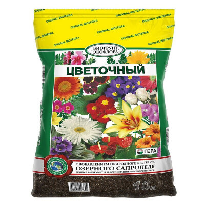 Грунт для роз и декоративно-цветущих 10л ЭкоФлора 4/8/320 Гера