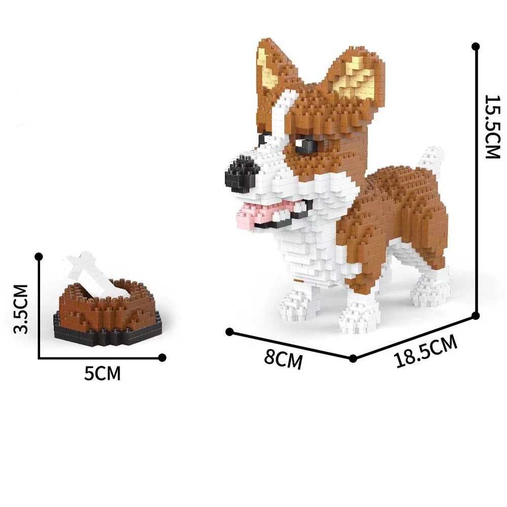 Микро-конструктор Corgi, 18.5x8x15.5 см, Цвет: Corgi blocks