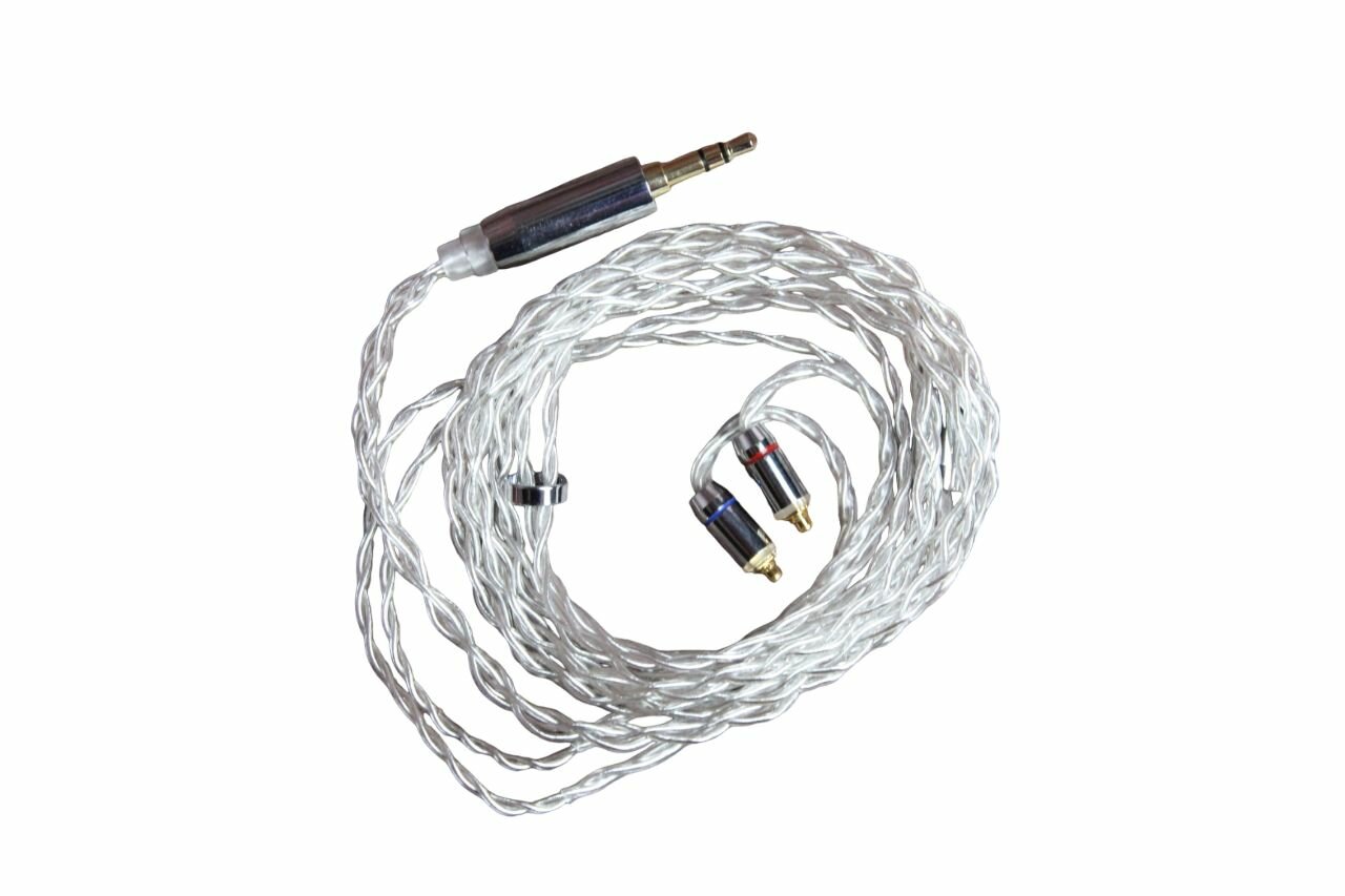 XINHS 4-х жильный посеребренный балансный кабель для наушников MMCX