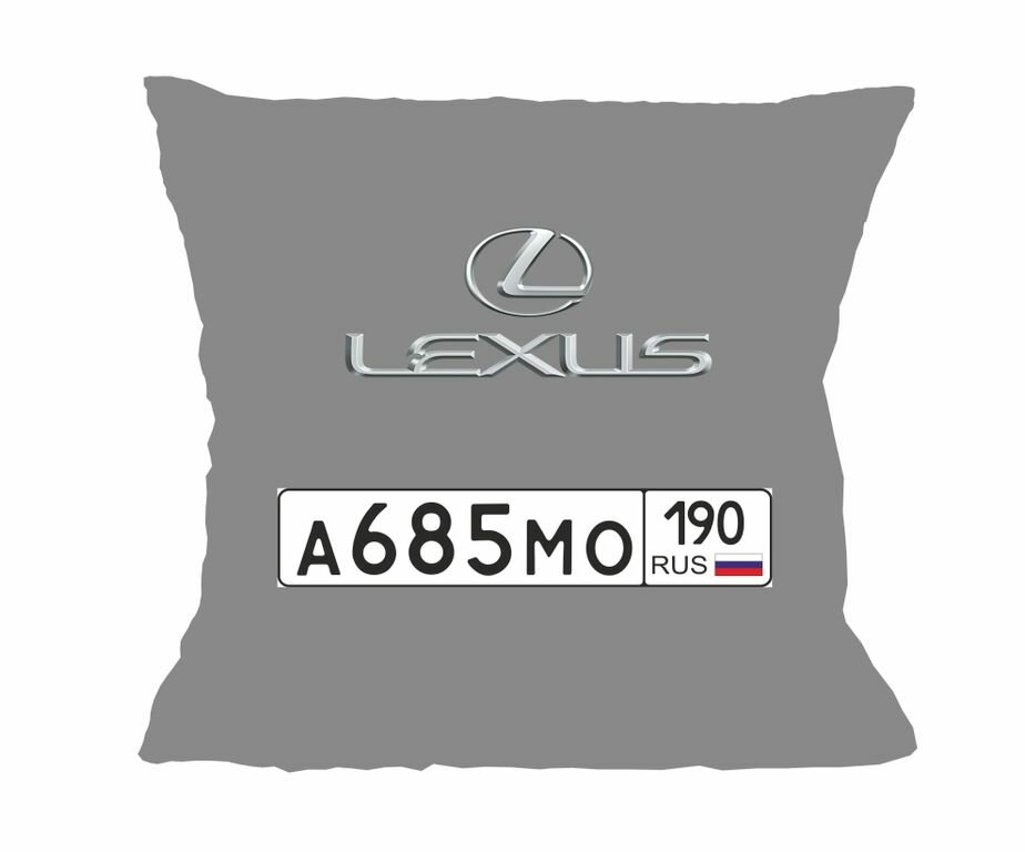 Подушка LEXUS/лексус №6, Картинка с одной стороны