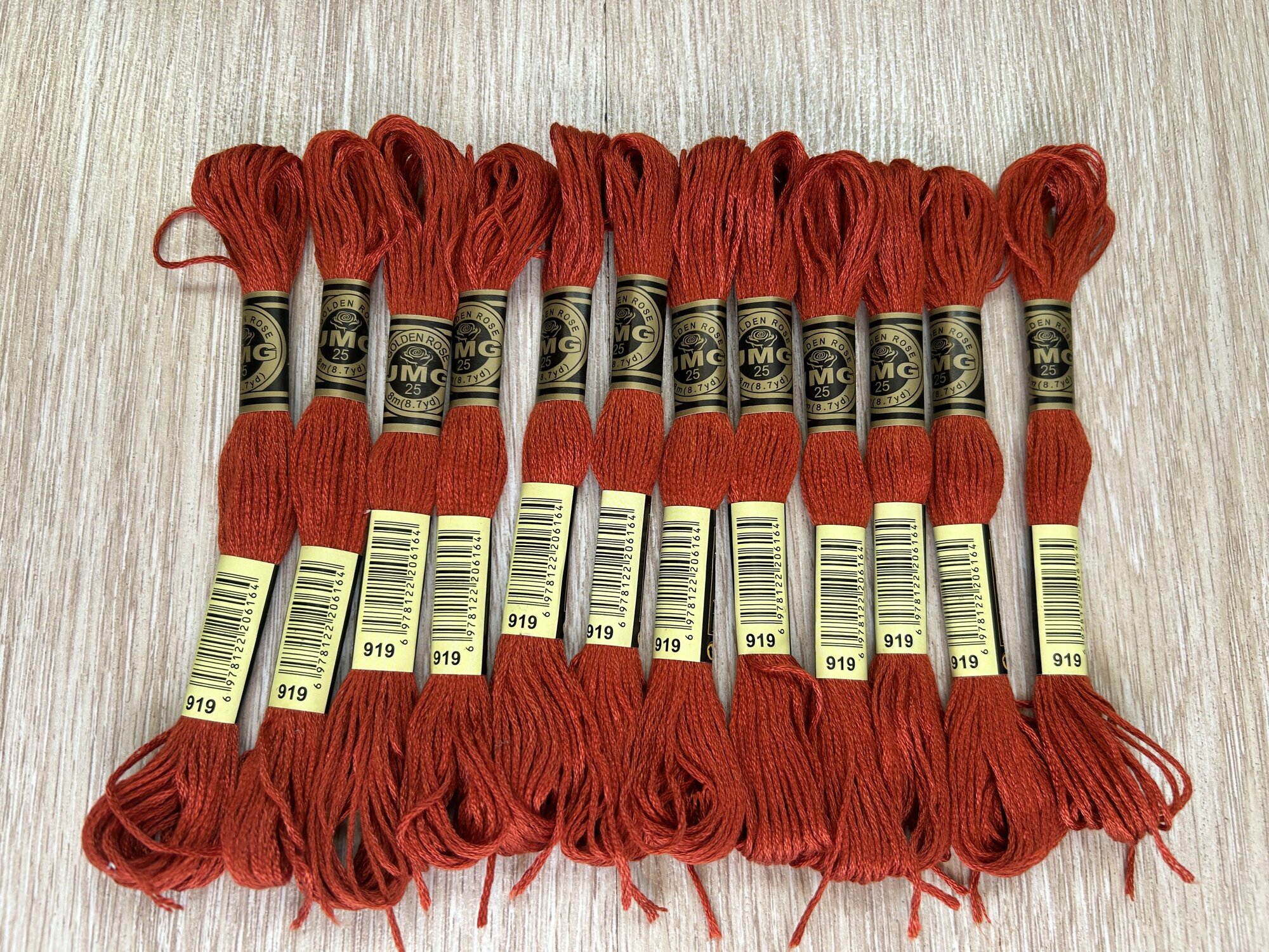 Нитки для вышивания JMC мулине (150-3866) 100% полиэфир 12 штук x 8 м