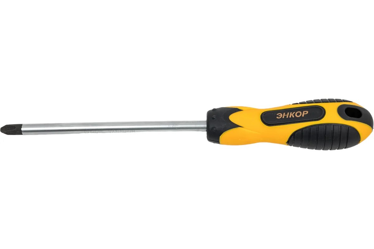 Энкор отвертка PH3х150 мм крестовая для сборки и ремонта 19516 с эргономичной рукояткой