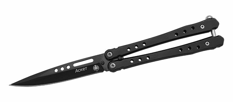 Нож бабочка MK208A Аскет черный
