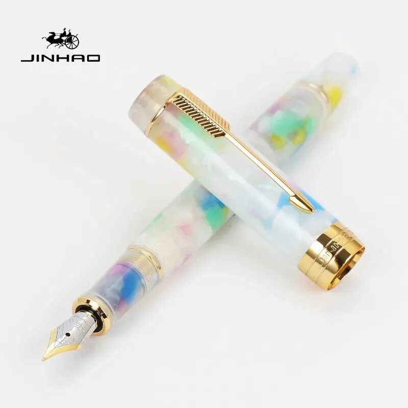 JINHAO перьевая ручка Colorful, перо Bent
