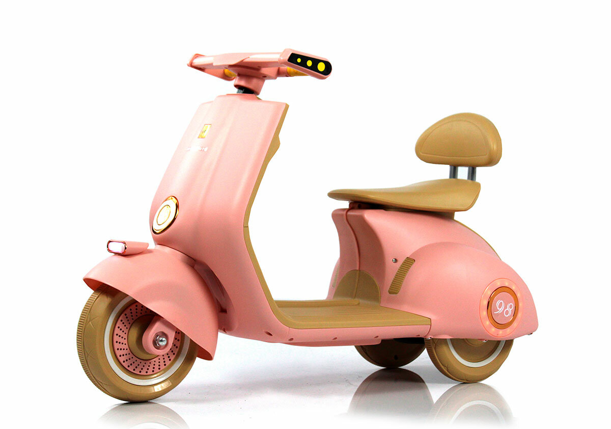 Детский электроскутер RiverToys K444PX Розовый