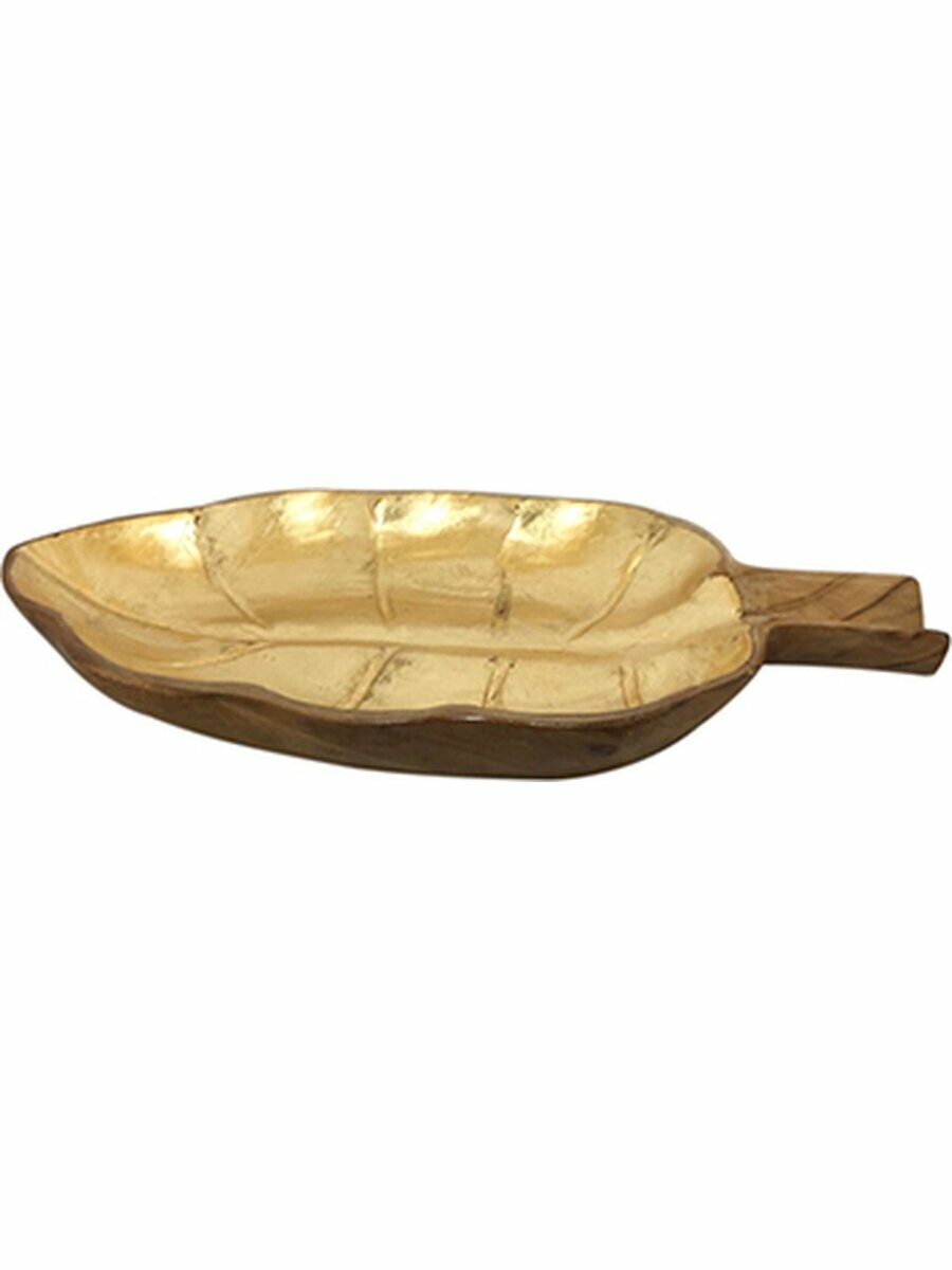 70648 Блюдо декоративное из тикового дерева 40х26х6см, Glasar