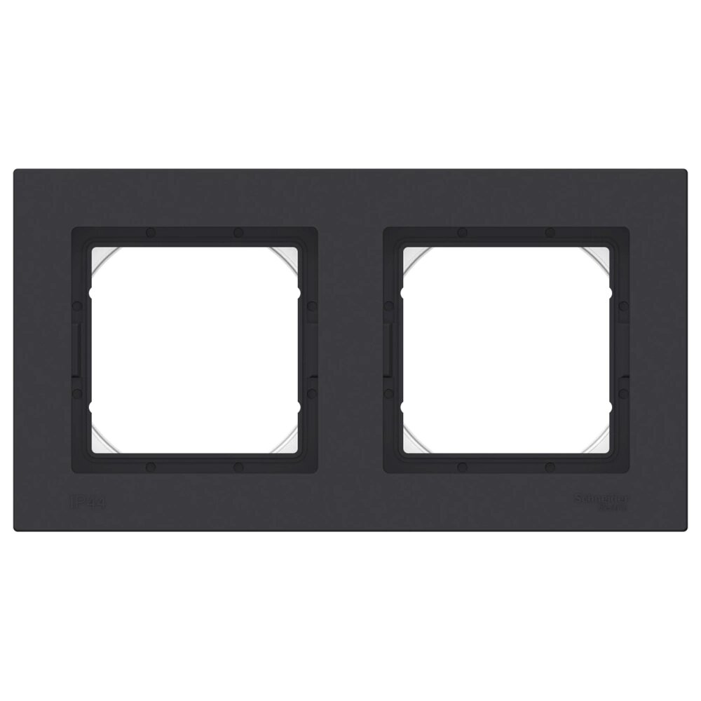 Рамка Schneider Electric Атлас Дизайн AQUA 2 поста IP44 карбон