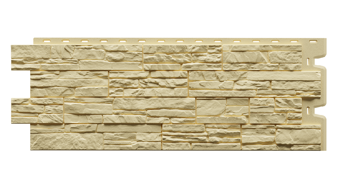 Docke Алтай Кремовый (7 уп. / 30,8 м2 / 70 шт.) 1098х400 мм, фасадные панели Деке