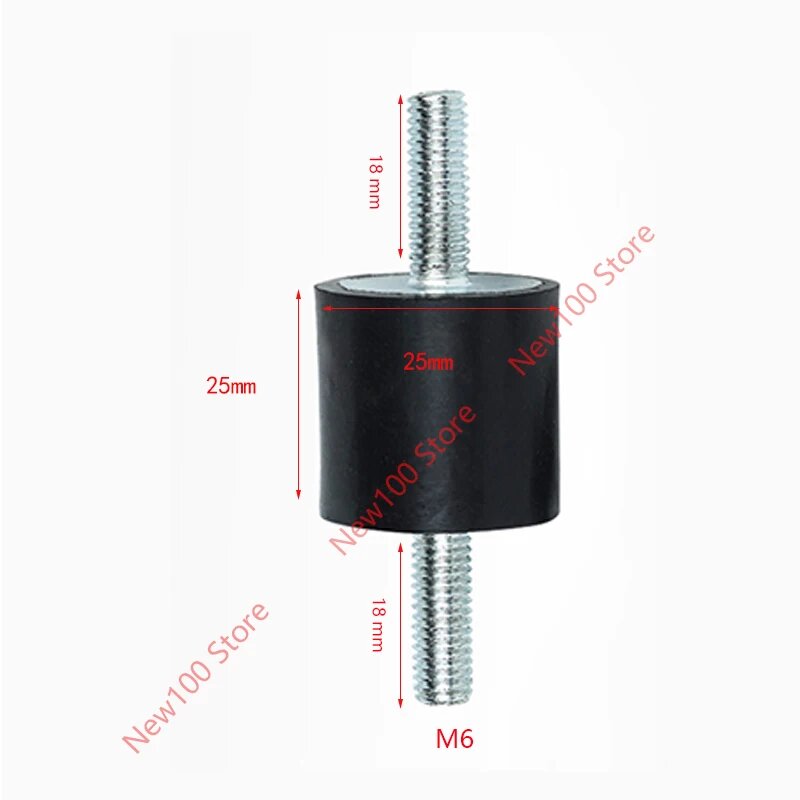 Амортизатор резиновый 25x25mm, M6