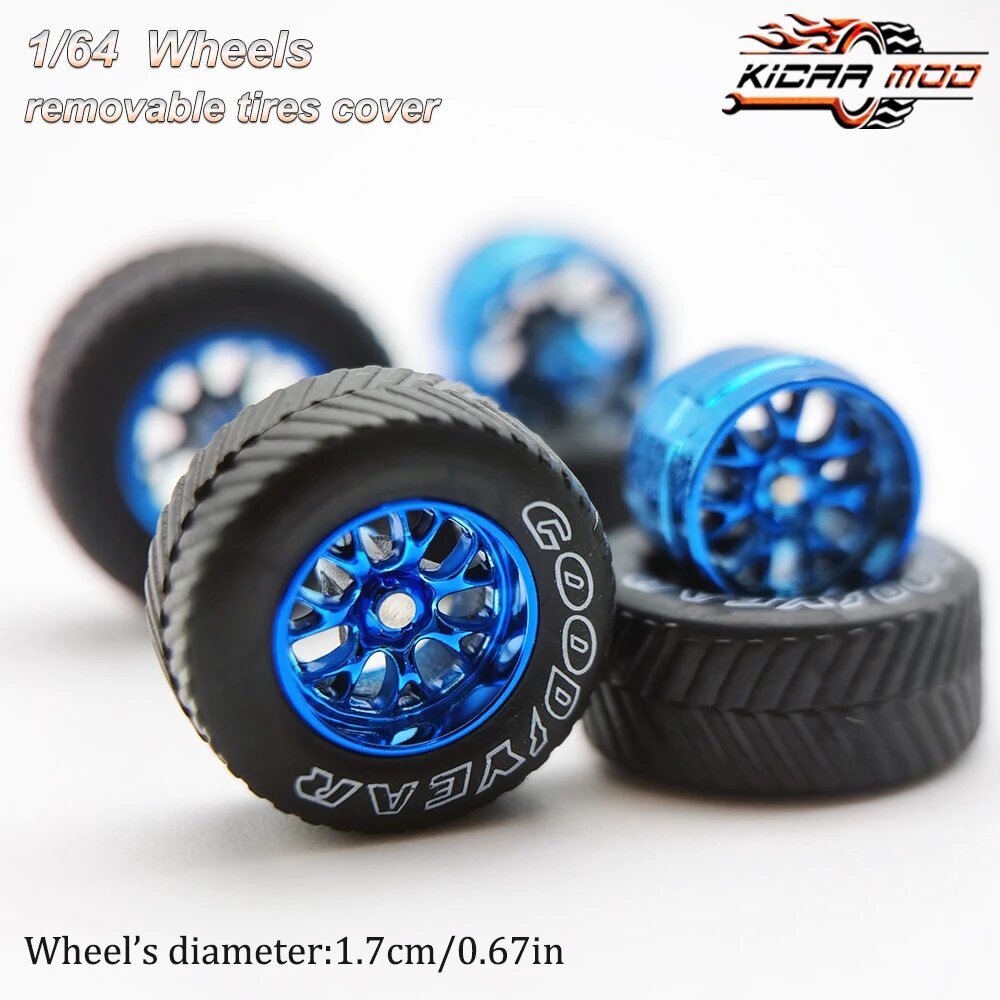 Колеса KICARMOD для HotWheels 1/64 BBS LM-R Темно-синий, Electroplated blue