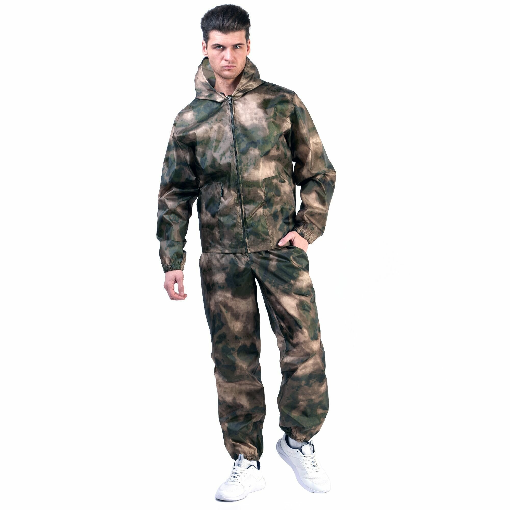 Prival Ветровлагозащитный костюм для рыбалки демисезонный мужской, 52-54, кмф Мох