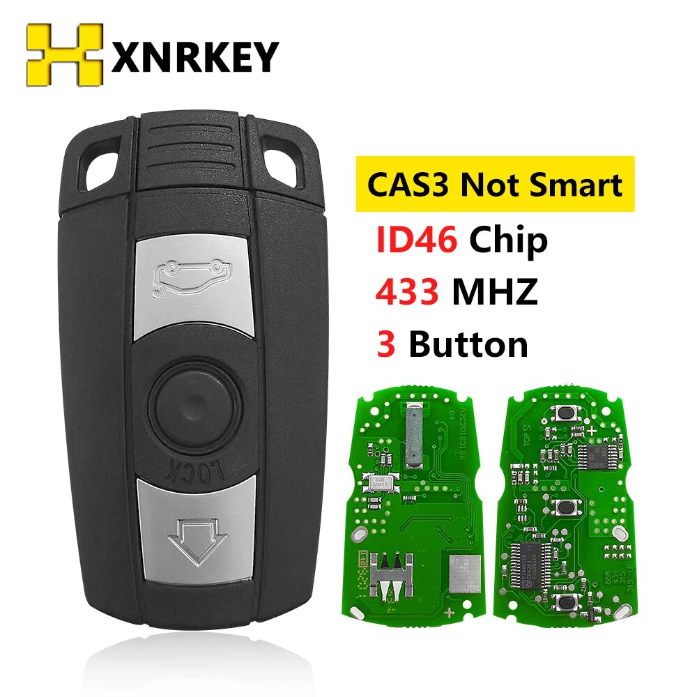 XNREKY Автомобильный дистанционный смарт-ключ PCF7945 315 МГц/433/ 868 МГц/315LP для BMW 1/3/5/7 серии CAS3 X5 X6 Z4 Автомобильный ключ KR55WK49127 433MHZ