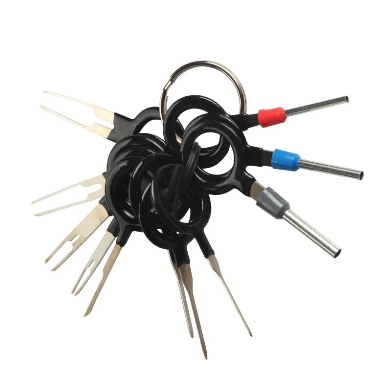 11 шт, ручные инструменты для удаления автомобильных терминалов, обжимной разъем для электрической проводки, комплект для извлечения ключей, съемники автомобильных вилок