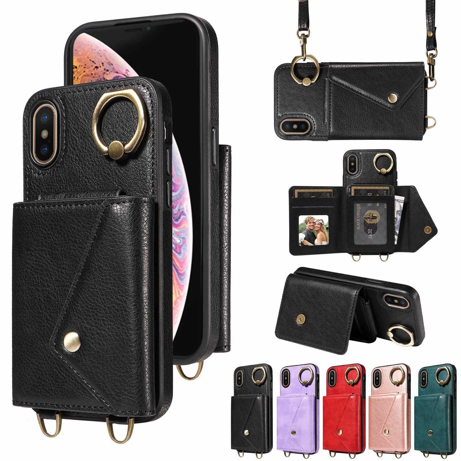 Чехол для для Apple iPhone X / iPhone XS (Айфон Х / Айфон ХС) кожаный с отделением для карт на Накладка с картхолдером