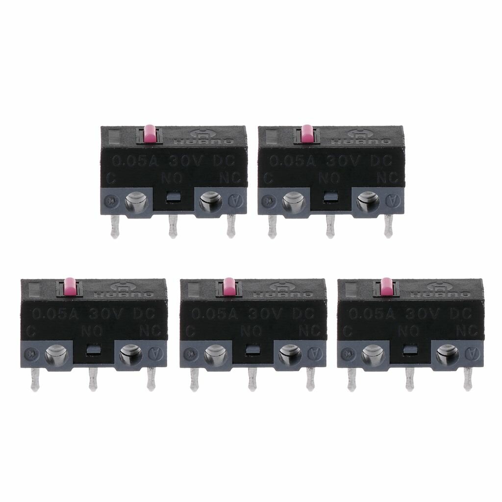 5 микропереключателей мыши Huanuo-розовые точки