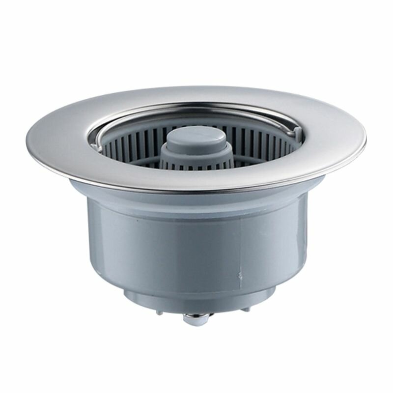 Модернизированный сливной фильтр и пробка для кухонной мойки 3 в 1, комбинированный металлический всплывающий клапан из нержавеющей стали с защитой от засорения