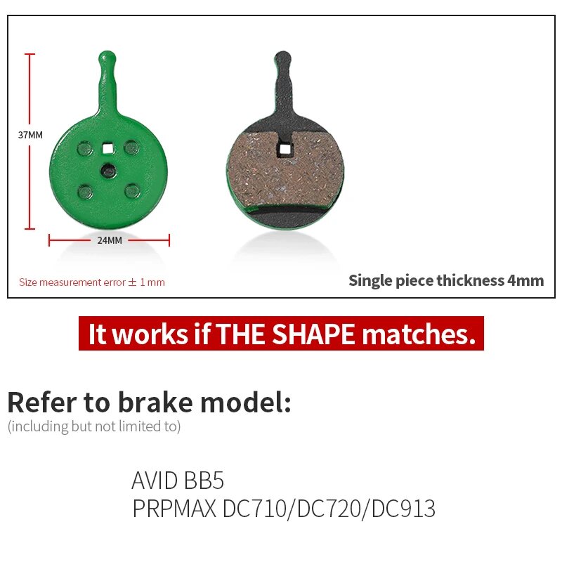 Керамические тормозные колодки nodafa зелёные для Shimano SRAM AVID HAYES MAGURA FORMULA HOPE 839