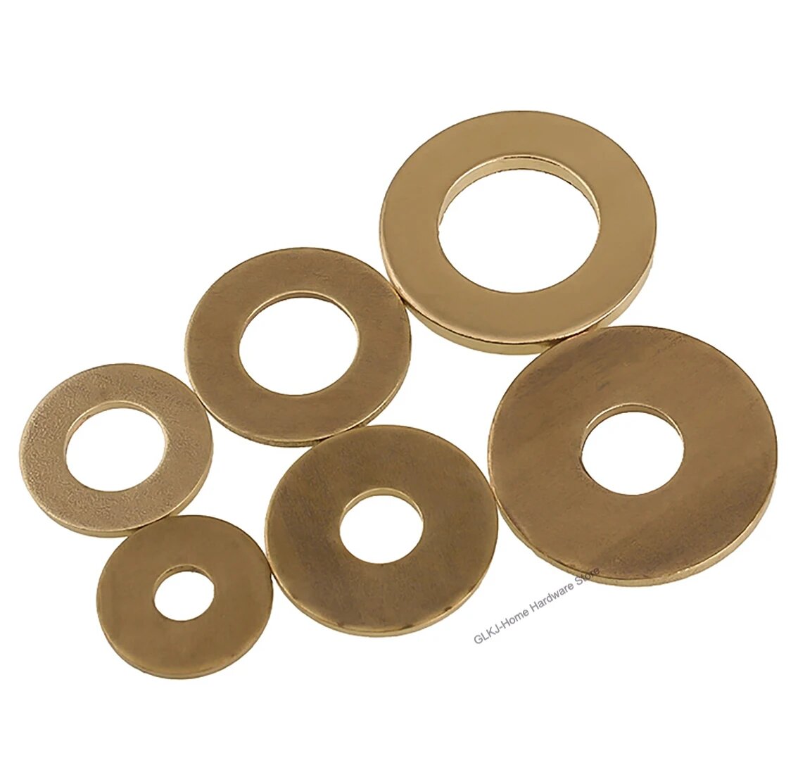 Латунные плоские шайбы M3-M24 M6x12x0.5(50pcs)