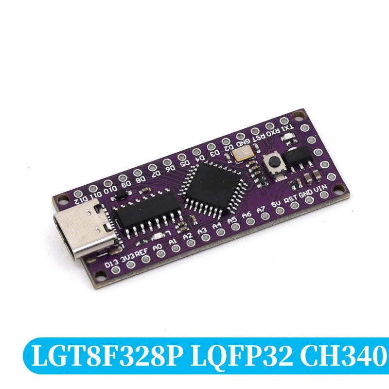 MiniEVB TYPE-C/MICRO USB LGT8F328P-LQFP32 для Arduino 1 PCS, CH340