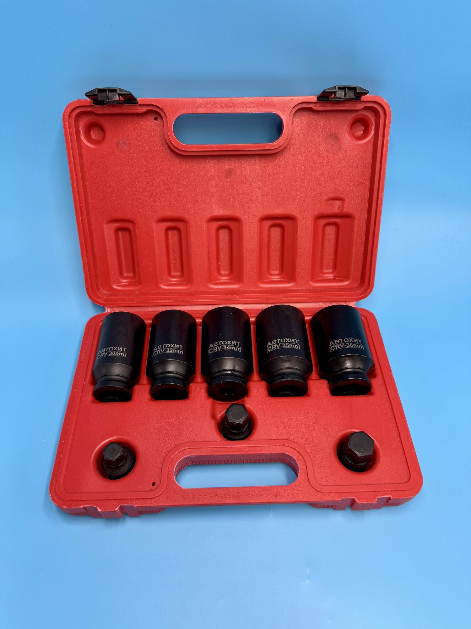 Набор ударных торцевых головок 1/2/ с переходниками для шуруповерта и гайковерта 30-36 мм/ набор для авто