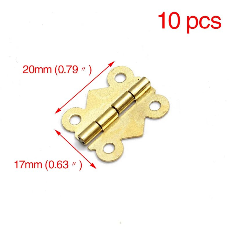 Мебельные петли бабочка Gold 20x17mm, 10 шт.