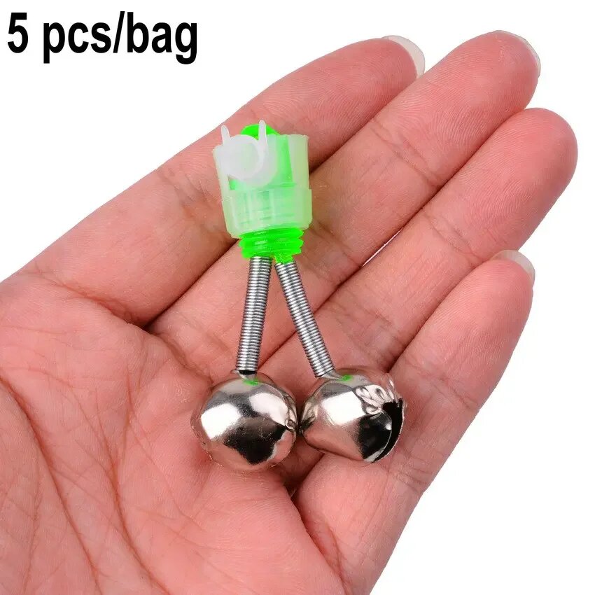 Зеленые двойные спиральные колокольчики для рыбалки 5 шт.