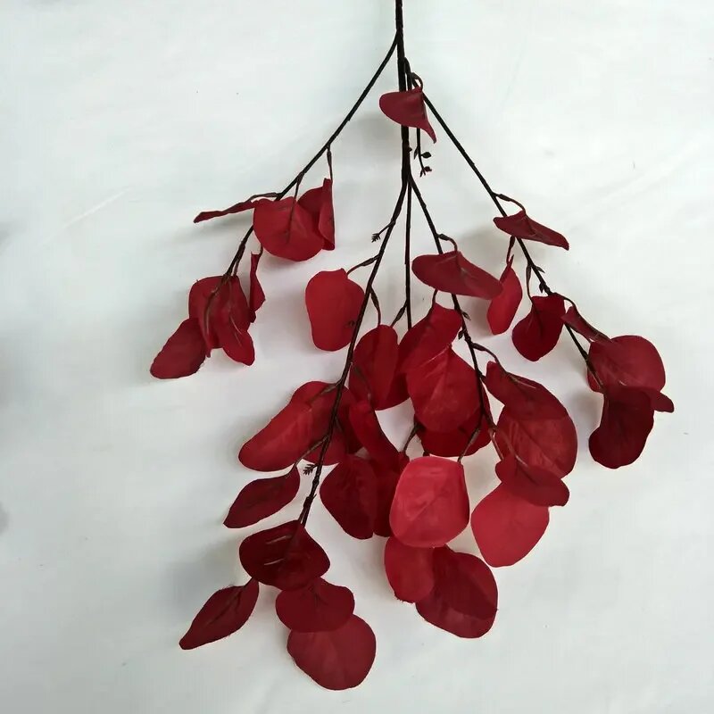 Искусственный шелковый цветок яблони 88 см Бордовый, Red-1PC