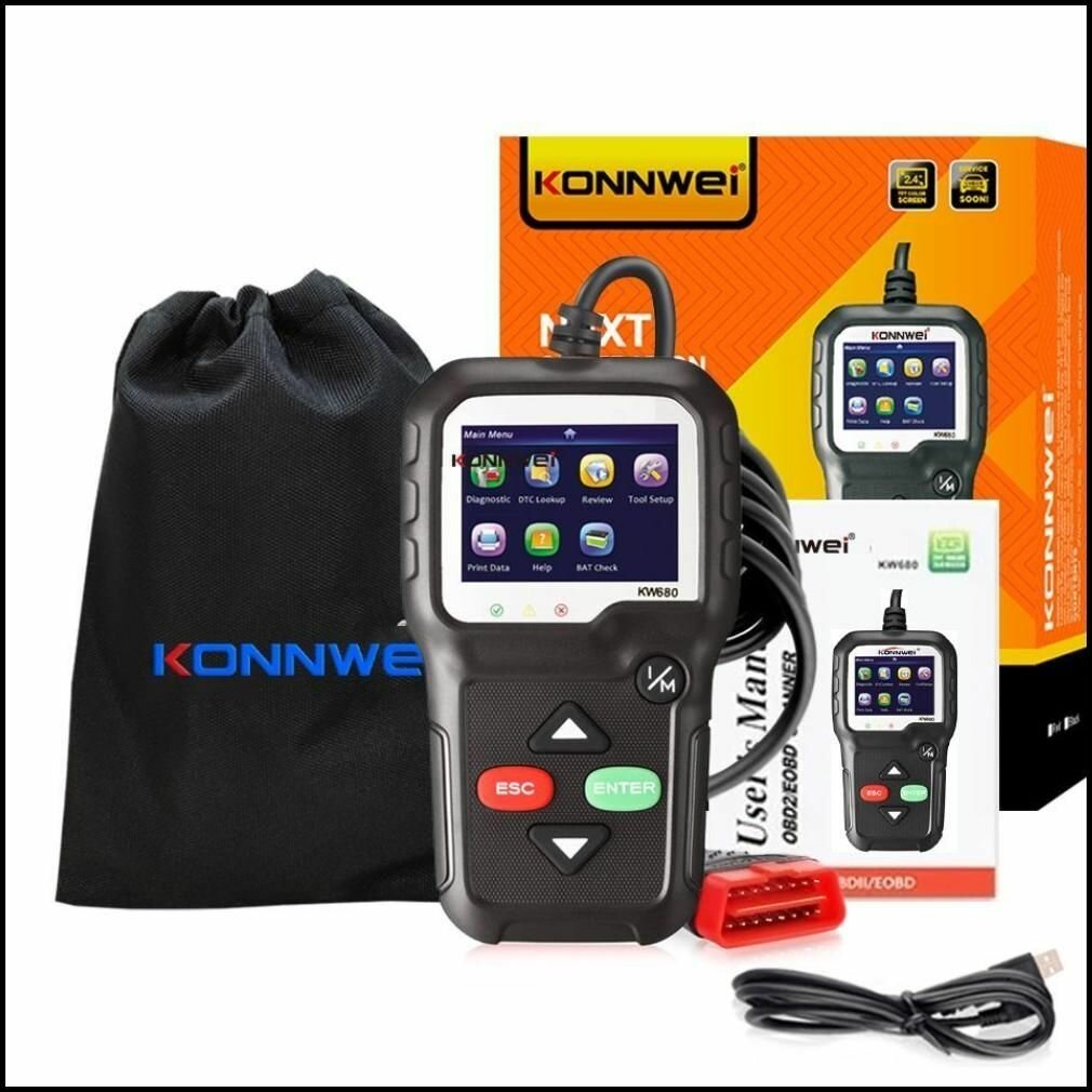 Автосканер для диагностики автомобиля Konnwei KW680