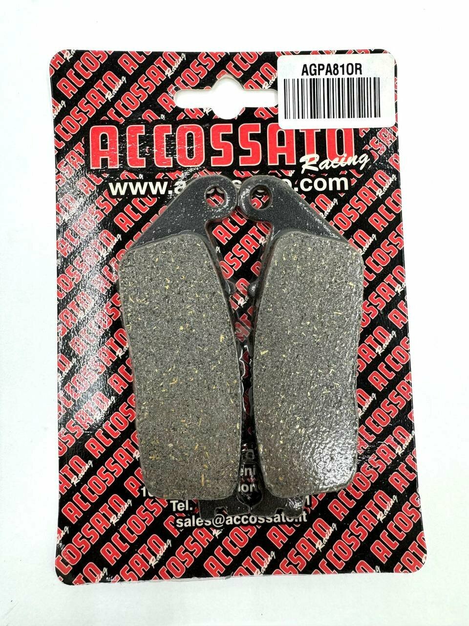 Тормозные колодки Accossato Organic для мотоциклов HONDA VFR; СBF; CB; NC; INDIAN Chief; TRIUMPH BONNEVILLE; THRUXTON; VICTORY Kingpin 8-Ball (FDB664)