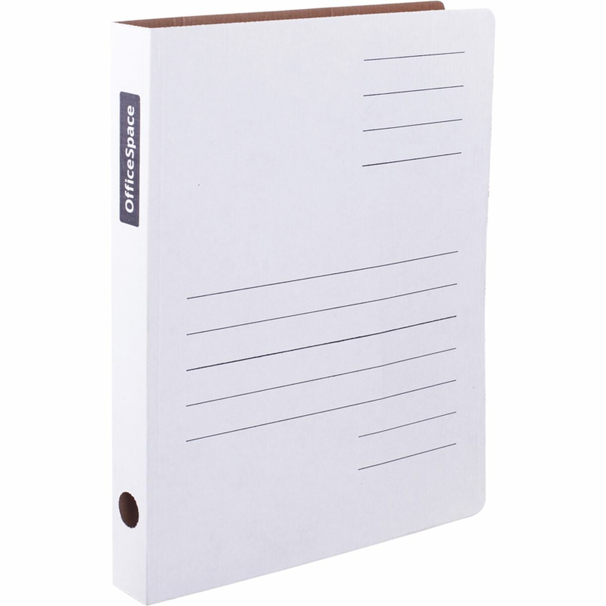 Папка-скоросшиватель OfficeSpace (А4, до 200л, 420 г/кв. м, микрогофрокартон) белая (158545/A-SG03_363), 1шт.