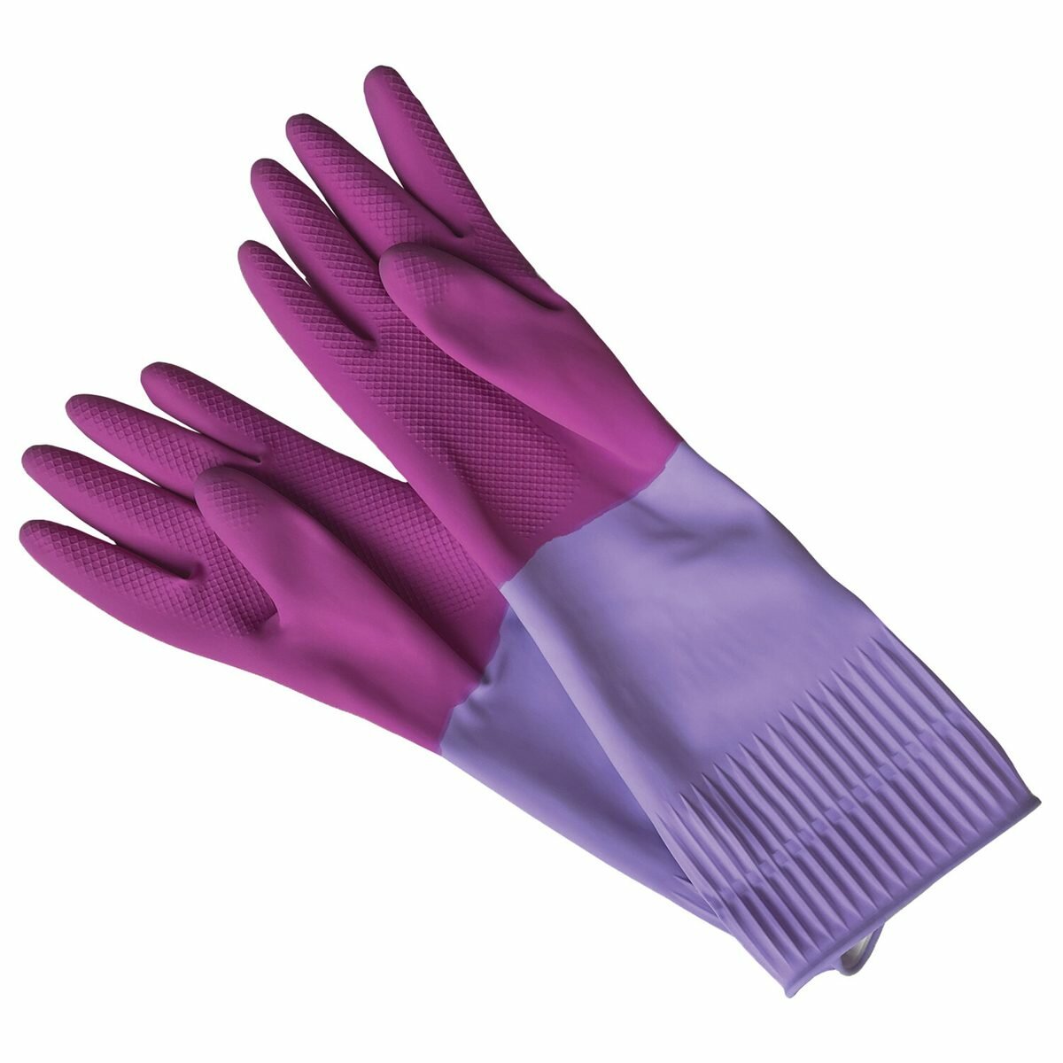 Перчатки защитные латексные York "Роза", х/б напыление, рифленые пальцы, размер L, 1 пара (92370), 48 уп.