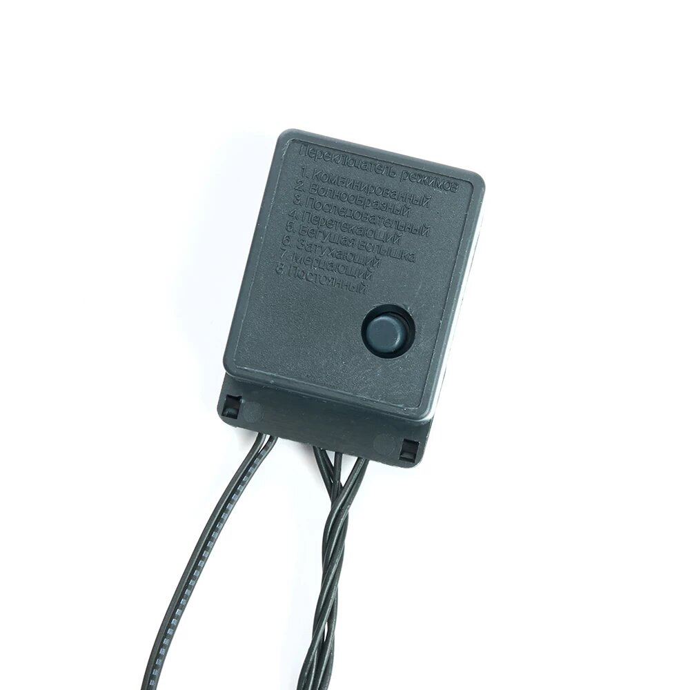 Светодиодная гирлянда Кластер Feron CL09 линейная 10м + 2м 230V мультиколор, c питанием от сети, зеленый шнур (48179)