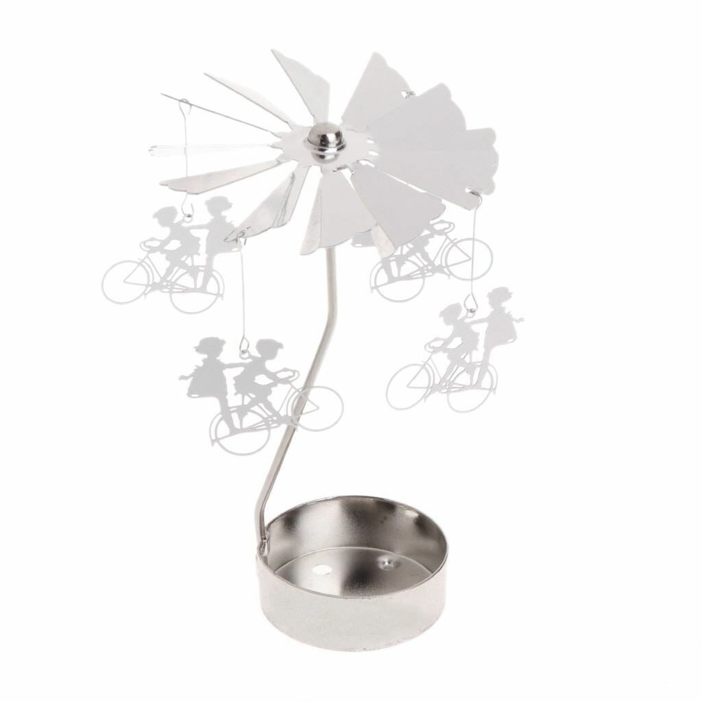 Вращающийся металлический подсвечник 1801-Мальчик и девочка I