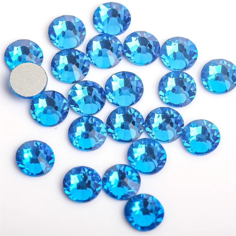 Стразы Nailsworld Capri blue стекло SS4-SS30