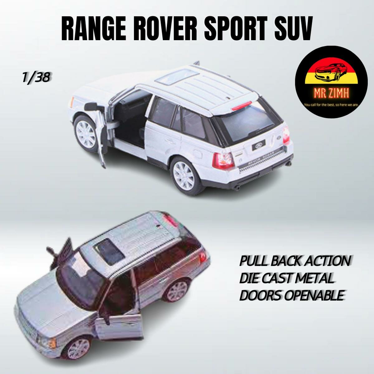 Kinsmart Range Rover Sport Металлическая литая машинка масштаб 1/38