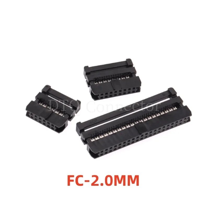 IDC разъем 6/8/10/12/14/16/18/20/22/24/26/30/34/40/44/50/60-контактный для плоского кабеля 1 мм 12 с