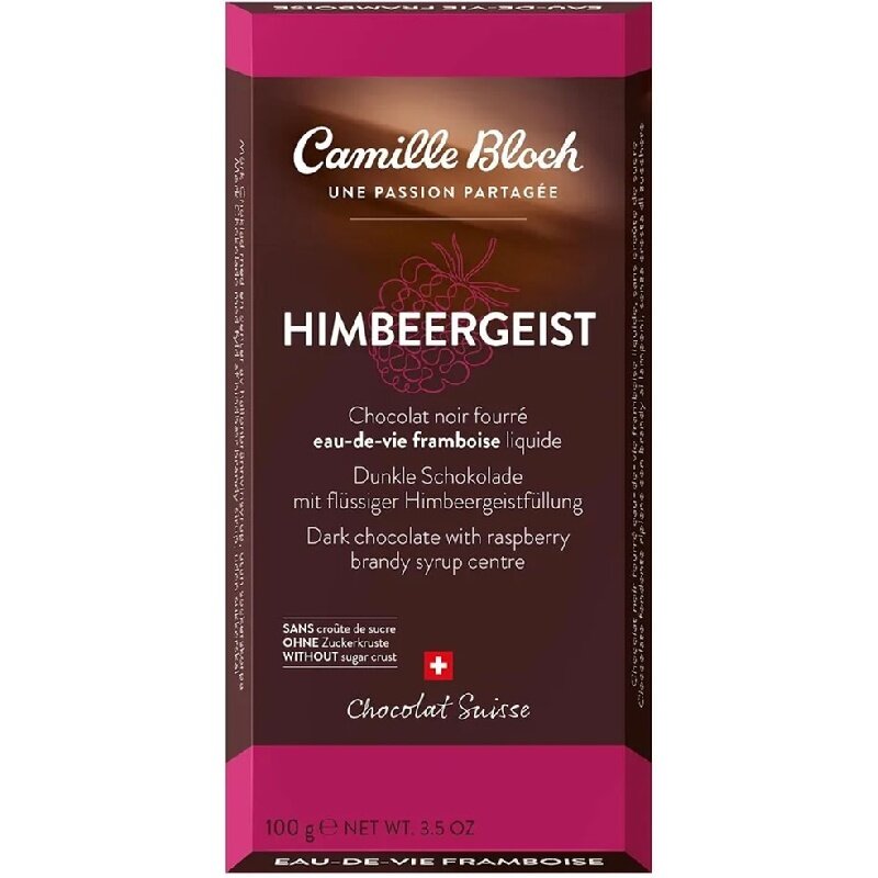 Шоколад CAMILLE BLOCH горький с малиновым бренди 100г