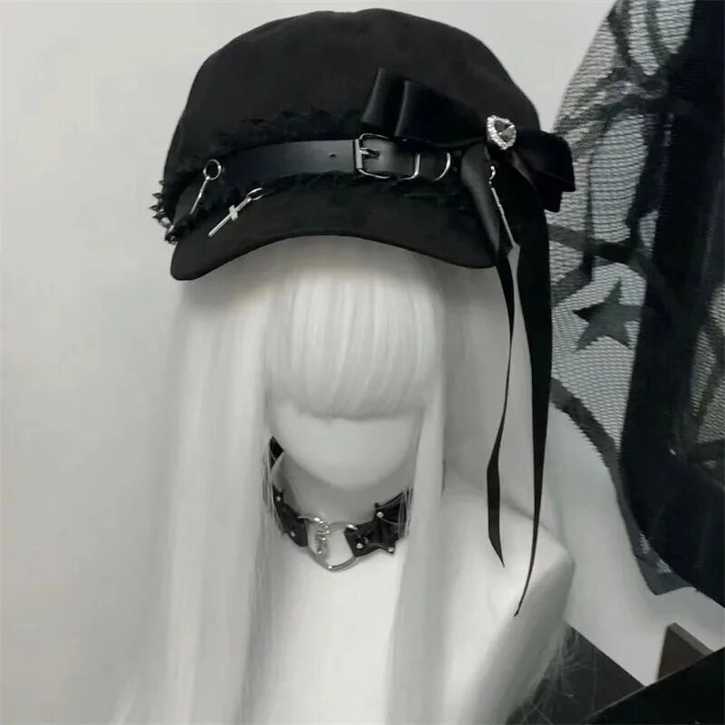 Шляпа Y2K из хлопка и полиэстера A