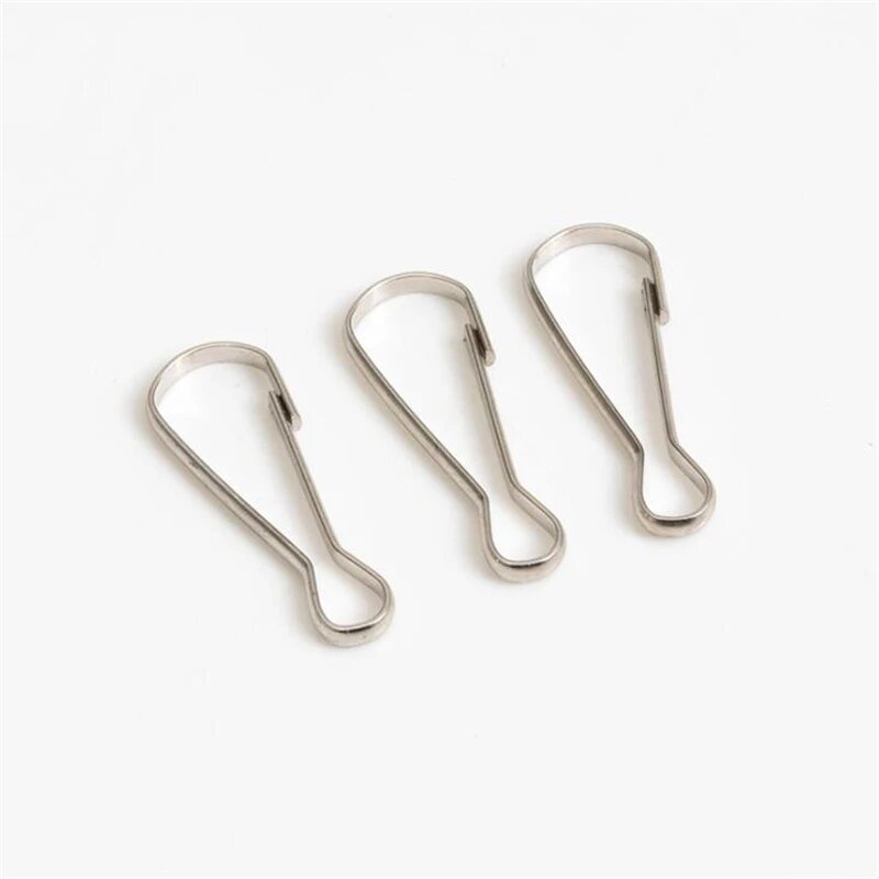 Пружинные зажимы-соединители для ювелирных изделий из нержавеющей стали, родированные, 20 20mm 50pcs